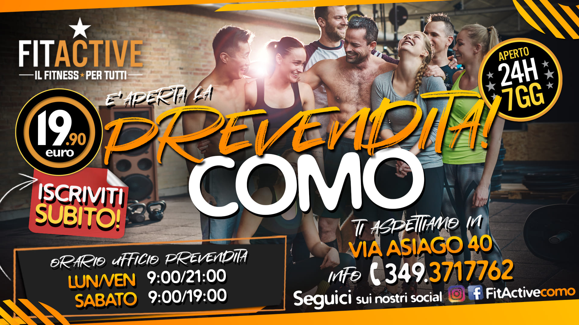 FitActive - il Fitness x Tutti - Palestre in Franchising, 24h/24 a 19,90€